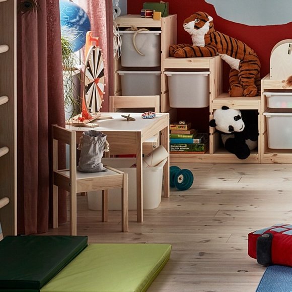 IKEA | Other | Ikea Latt Childrens Table 2 Chairs White Pine | Poshmark